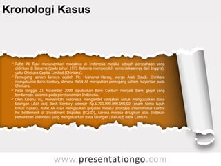 Kasus Rafat Ali Rizvi dalam Skandal Bank Century (Idik Saeful Bahri) | PPT
