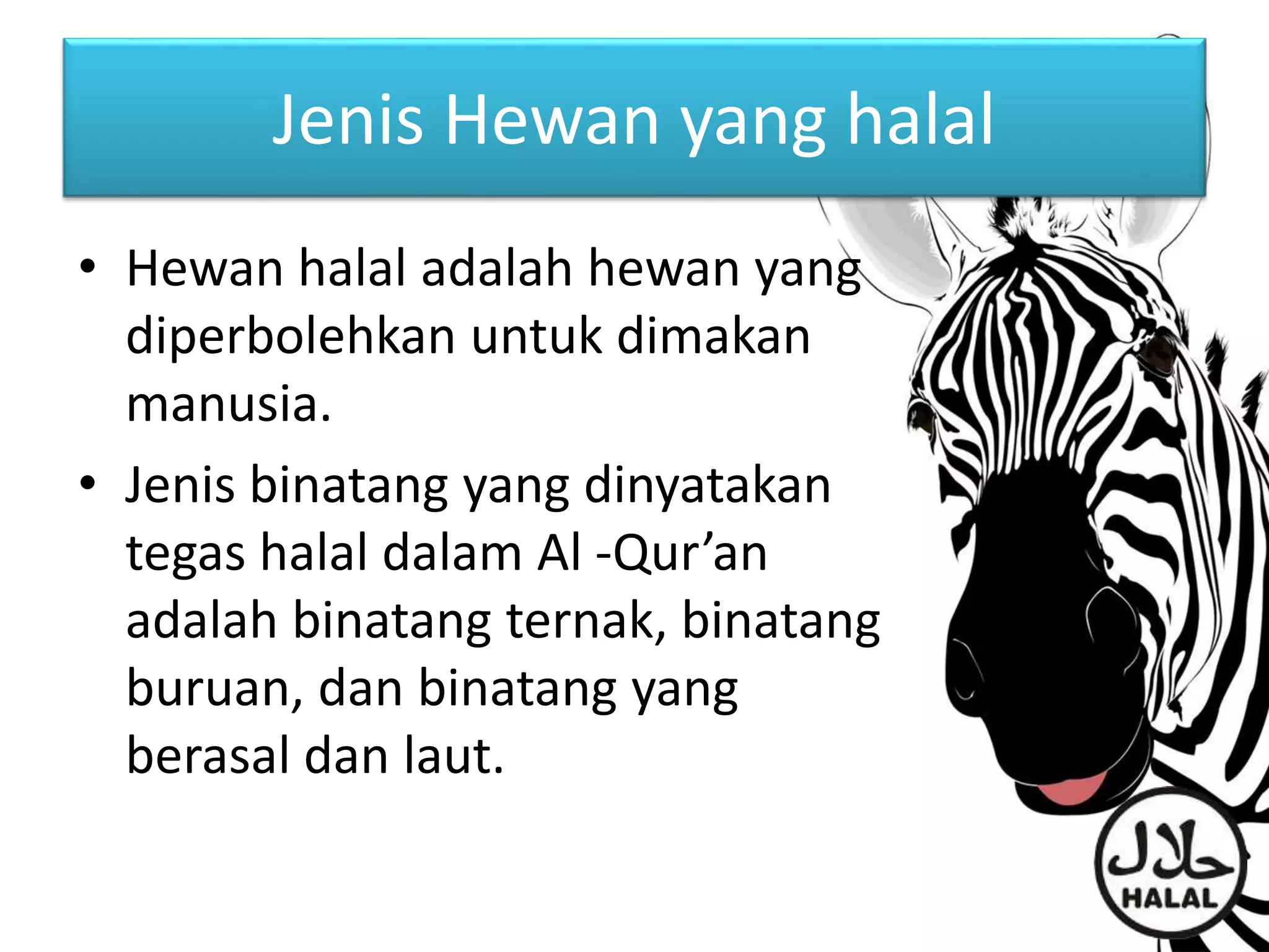 Hukum islam tentang jenis jenis hewan | PPTX