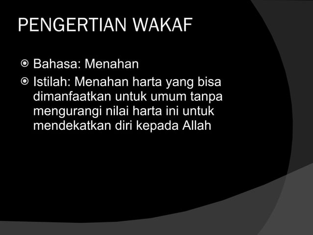 Hukum islam tentang zakat, haji dan wakaf | PPT Hukum islam tentang zakat, haji dan wakaf | PPT