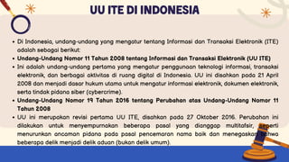 Hukum Informasi dan Transaksi Elektronik (Hukum ITE) di Indonesia ...
