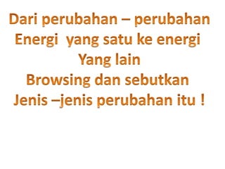 Hukum kekekalan energi | PPTX