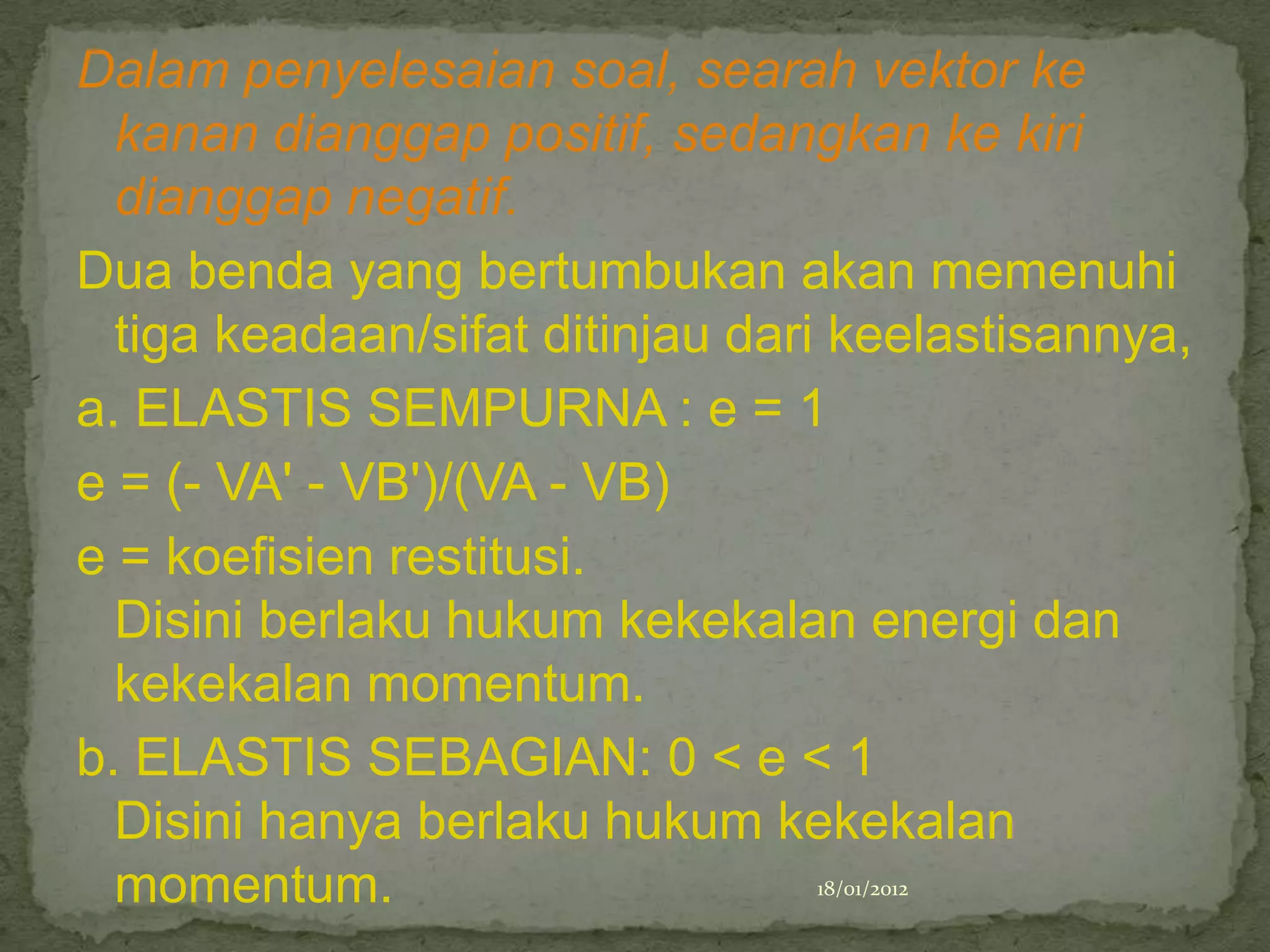 Hukum kekekalan momentum | PPSX