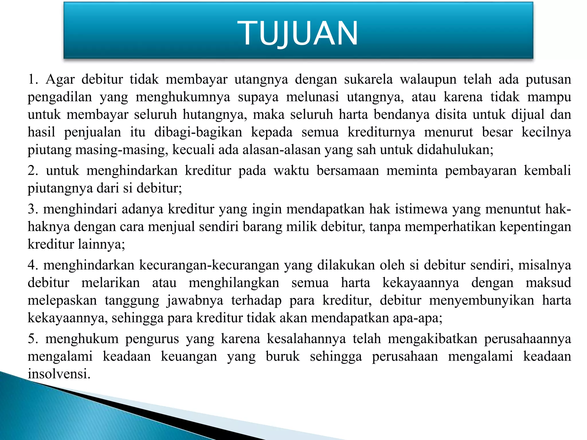 Hukum Kepailitan | PPTX