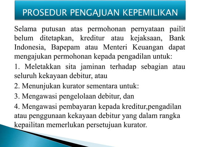 Hukum Kepailitan | PPTX