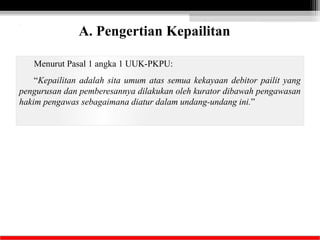 Hukum Kepailitan dan Penundaan Kewajiban Pembayaran Utang | PPT