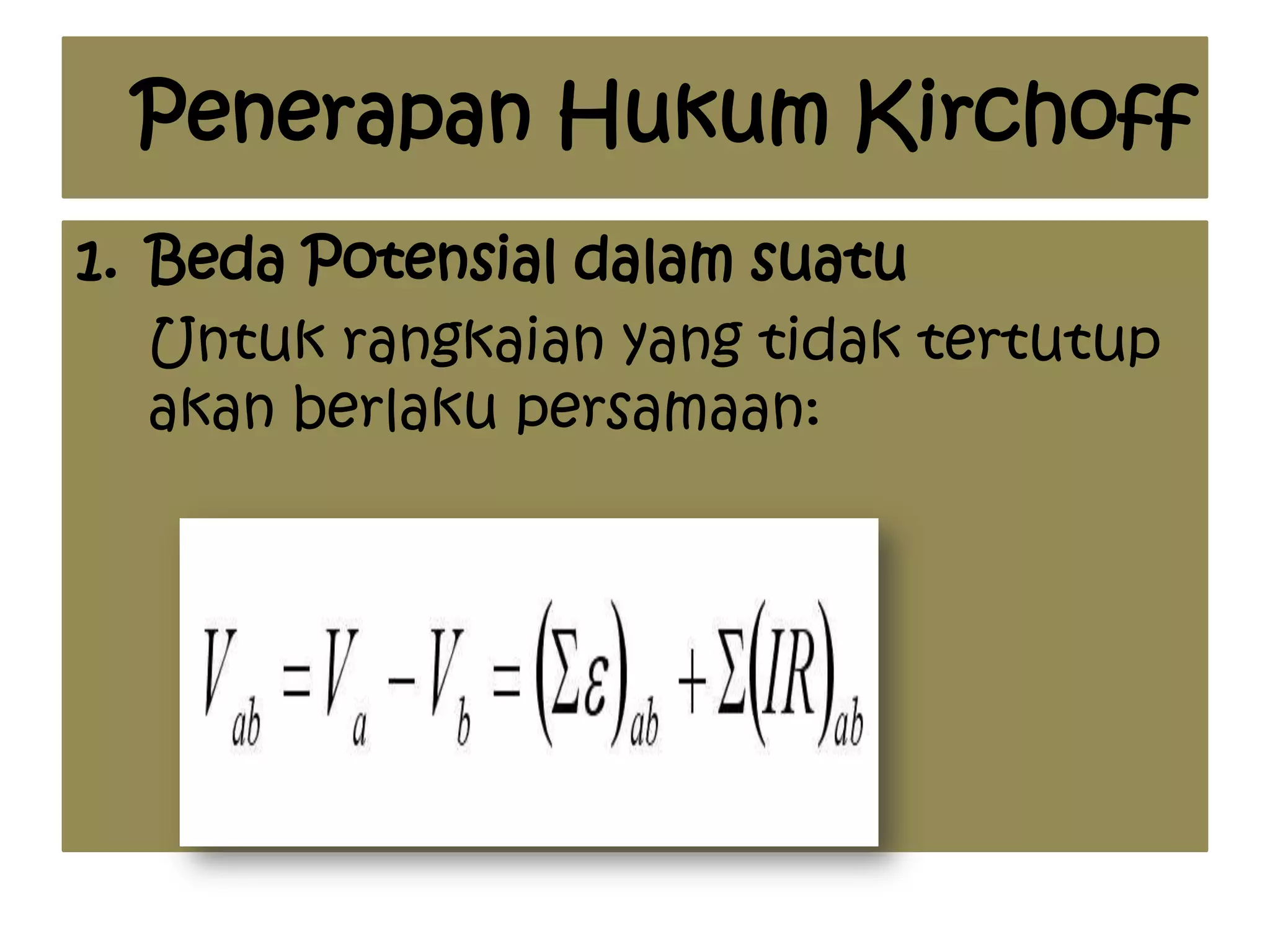 Hukum kirchoff. | PPTX