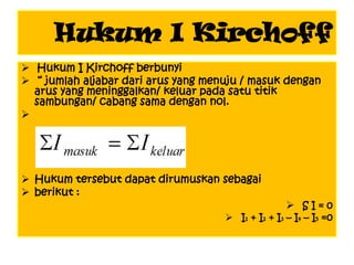Hukum kirchoff. | PPTX