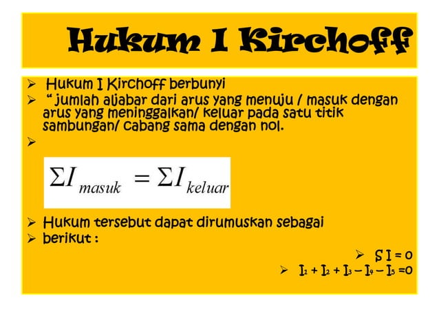 Hukum kirchoff. | PPTX