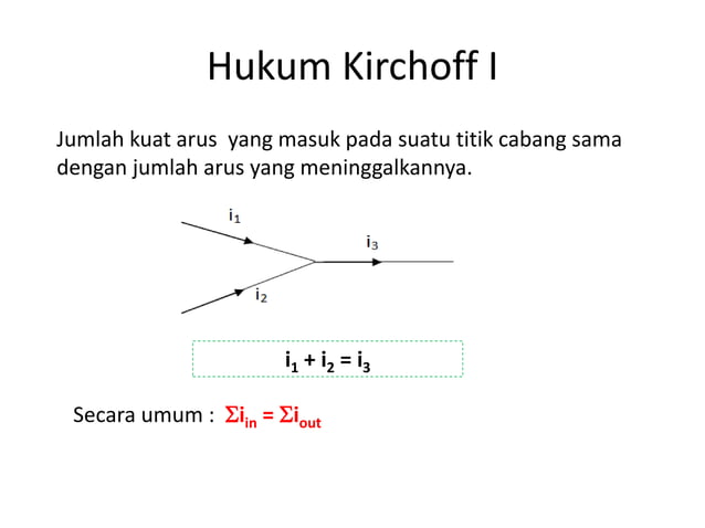 Hukum kirchoff - Materi 5 - Fisika Listrik dan Magnet | PPTX