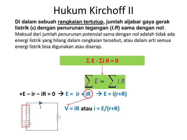 Hukum kirchoff - Materi 5 - Fisika Listrik dan Magnet | PPTX