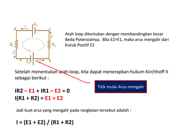 Hukum kirchoff - Materi 5 - Fisika Listrik dan Magnet | PPTX