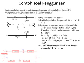 Hukum kirchoff - Materi 5 - Fisika Listrik dan Magnet | PPTX