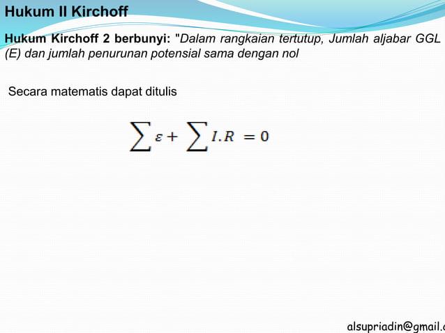 Hukum kirchoff | PPTX
