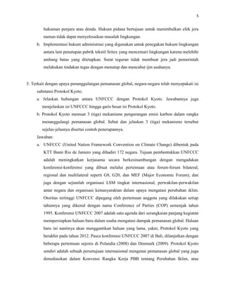 Soal dan Jawaban Hukum lingkungan | DOCX