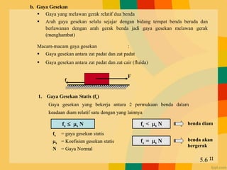 hukum newton dan pembahasannya mengenai contoh | PPT