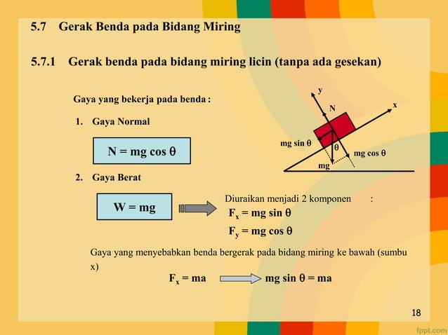 hukum newton dan pembahasannya mengenai contoh | PPT
