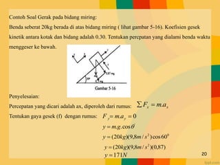 hukum newton dan pembahasannya mengenai contoh | PPT