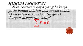 Hukum Newton , gaya, momentum,impuls.pptx