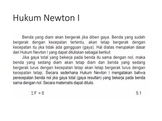 hukum newton 1, hukum newton 2 dan hukum newton 3 | PPTX