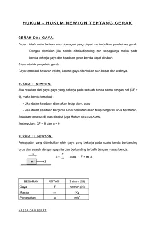 fisika hukum newton | DOC