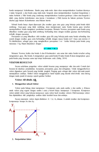 Hukum newton i | PDF