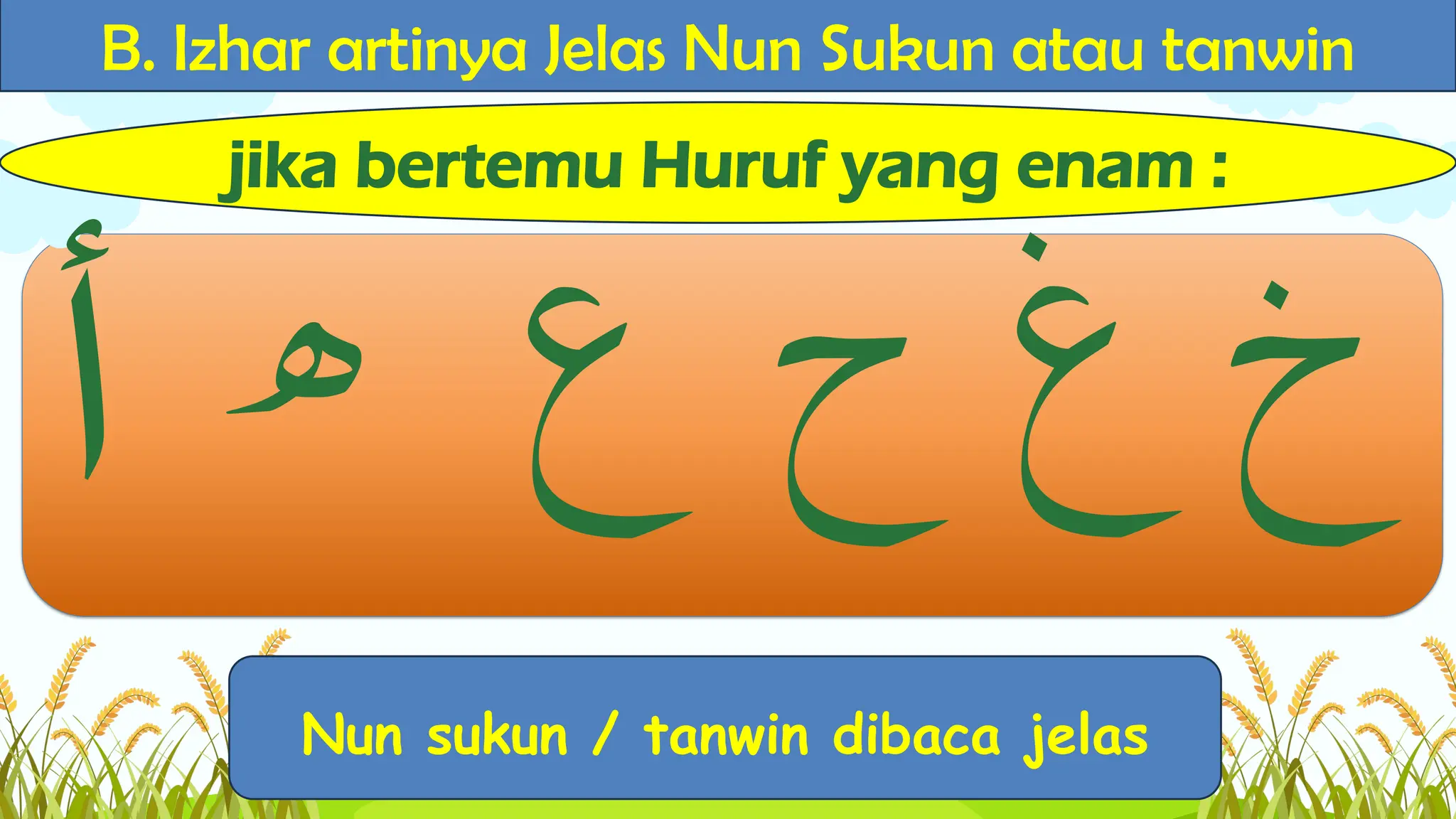 Hukum Tajwid Nun Sukun atau tanwin contoh dalsm juzz Amma | PPT