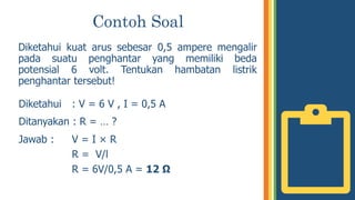 Hukum Ohm dan Rangkaian Hambatan Seri dalam Rangkaian Lisrik dan Elektronika.pptx