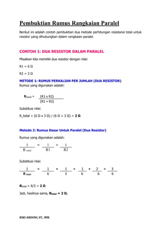 HUKUM OHM (Ohm’s Laws) - HAMBATAN LISTRIK PARALEL & SERI.pdf