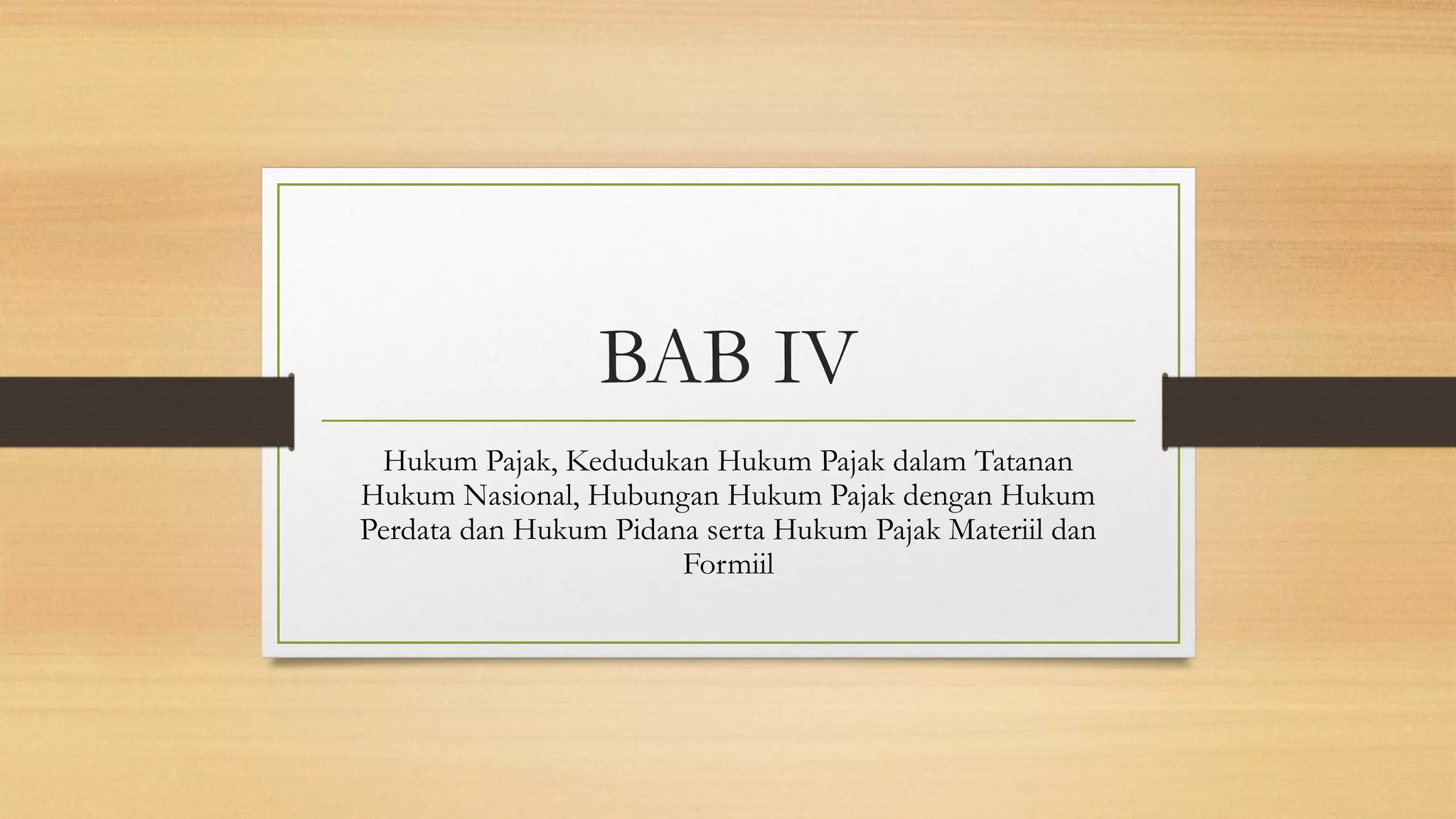 D1 Pajak: Hukum Pajak | PPT