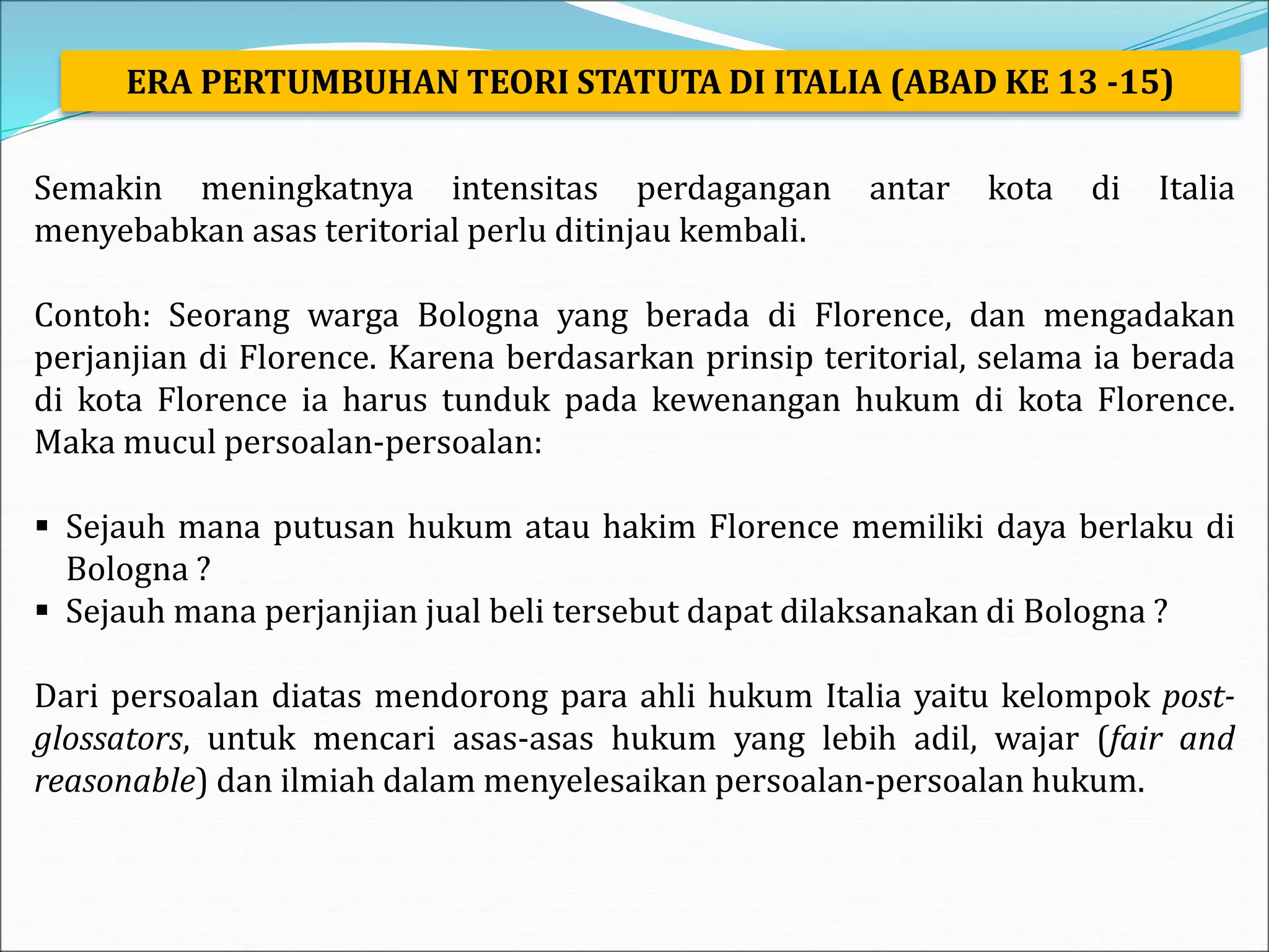 Hukum perdata internasional - Sejarah perkembangan hukum perdata ...