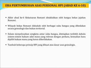 Hukum perdata internasional - Sejarah perkembangan hukum perdata internasional (Idik Saeful ...
