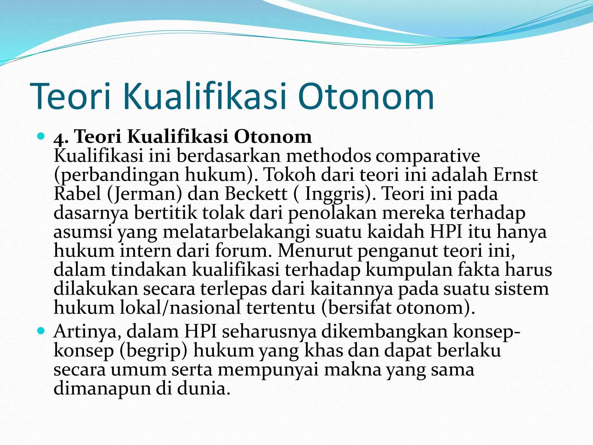Hukum perdata internasional - Kualifikasi dalam hukum perdata ...
