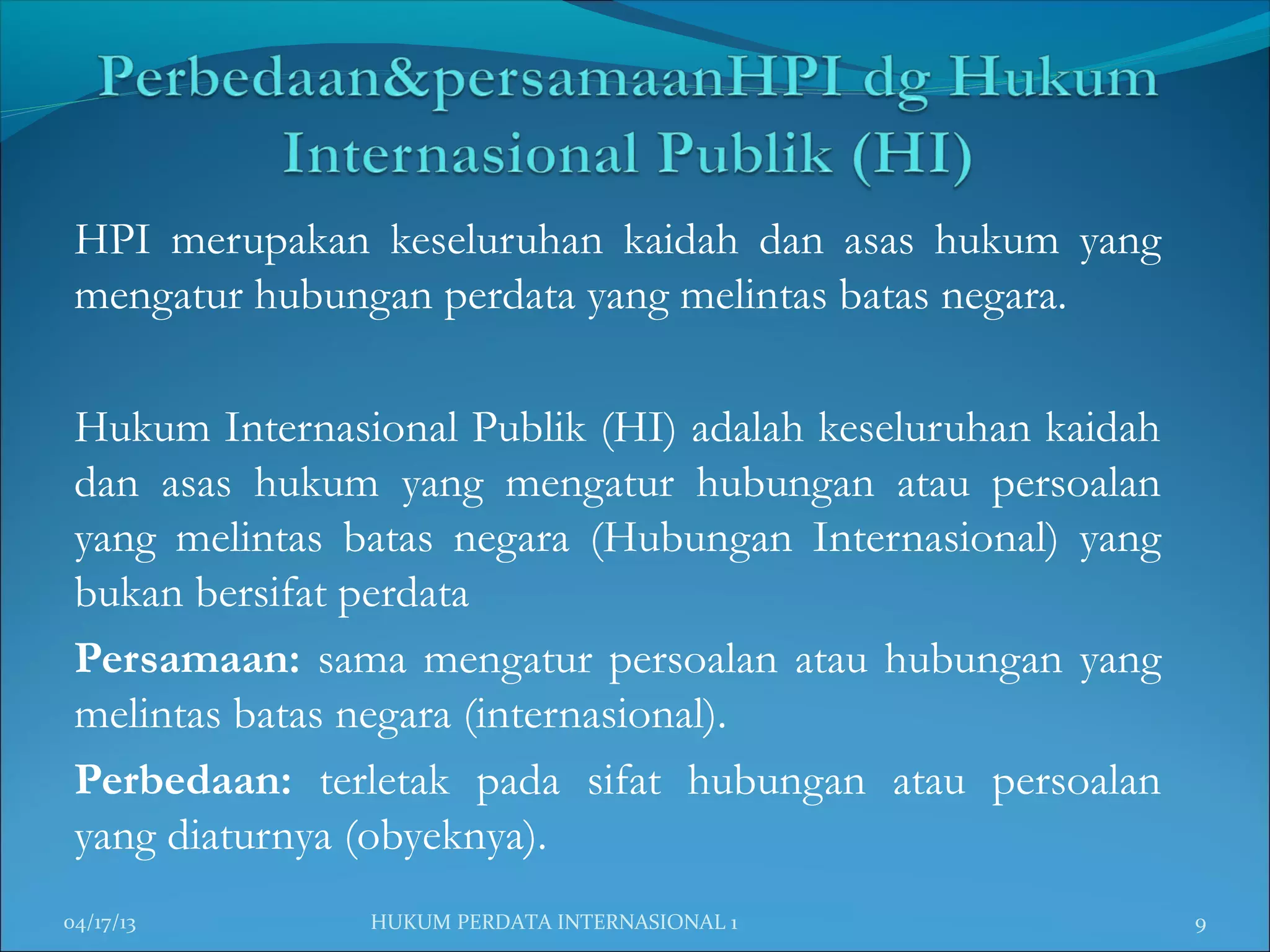 Hukum perdata internasional 1 | PPT