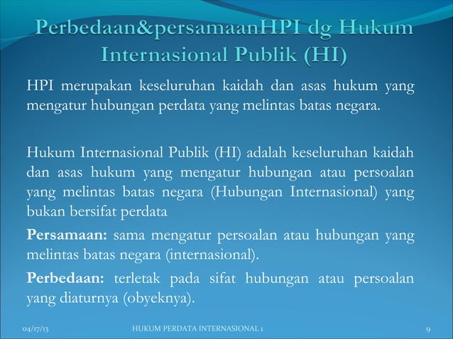 Hukum perdata internasional 1 | PPT