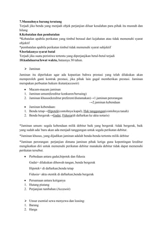Hukum perikatan | DOCX