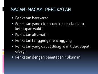 Hukum perikatan | PPTX