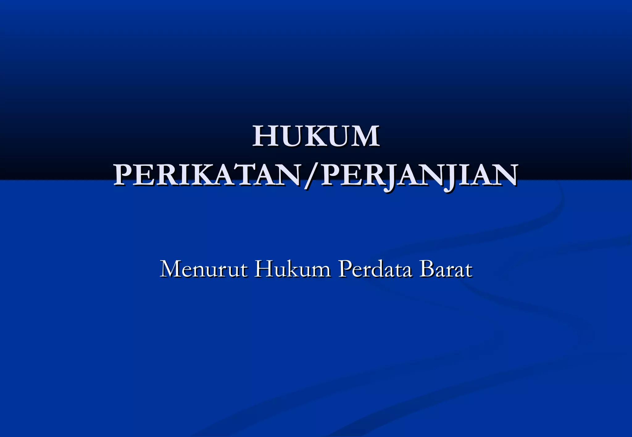Hukum perikatan | PPT