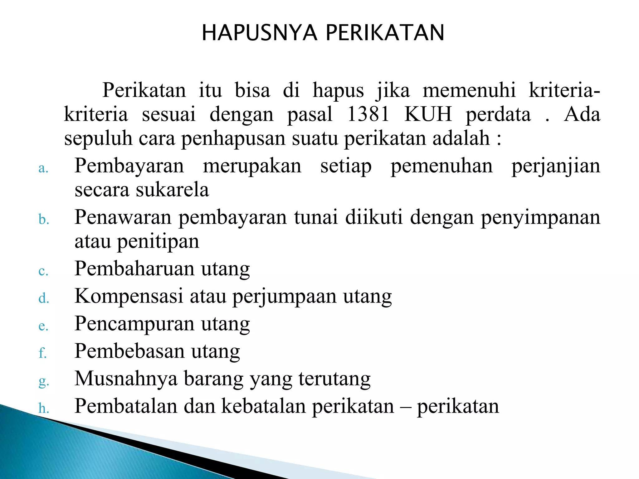 Hukum perikatan | PPT