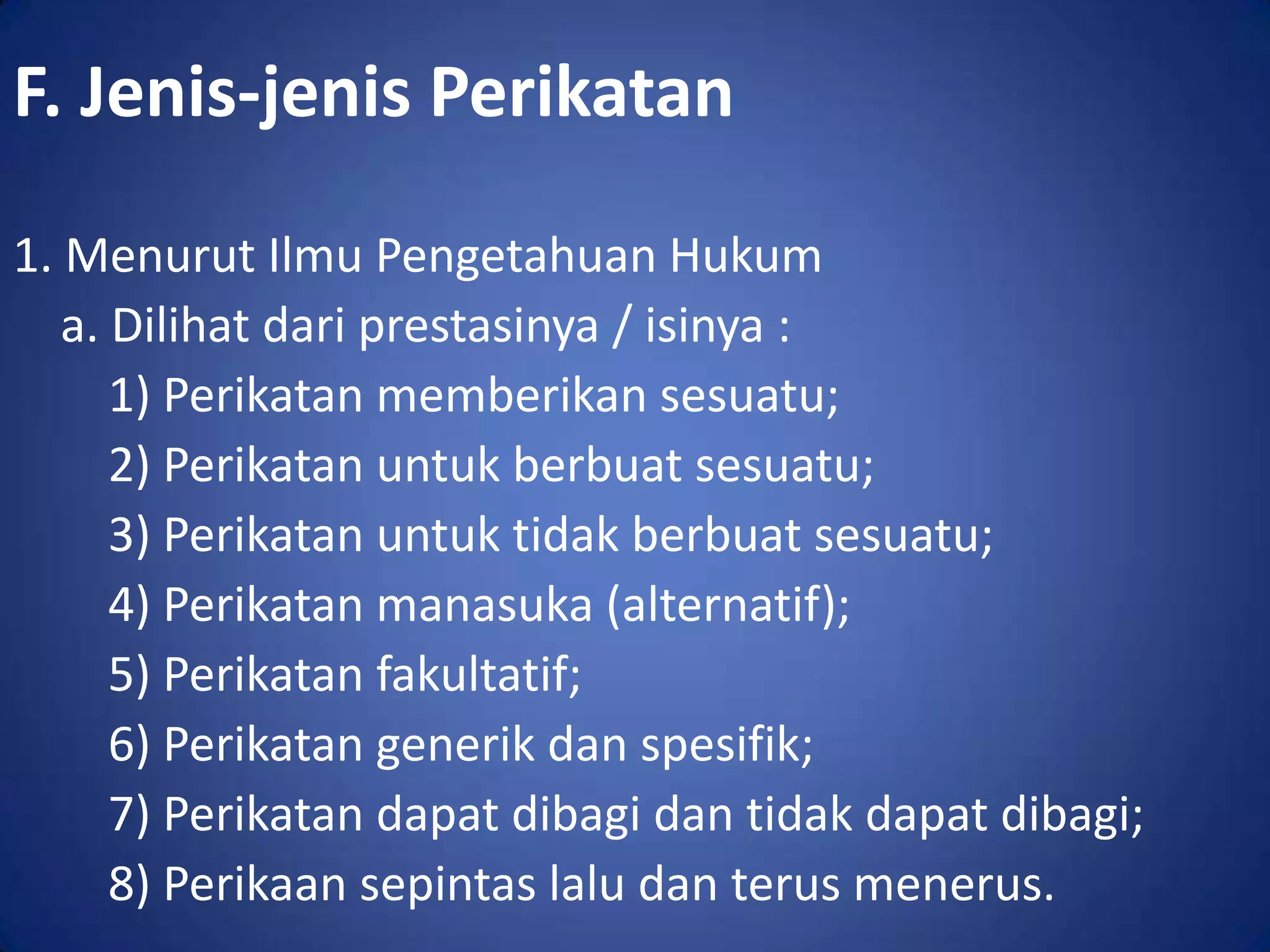Hukum perikatan powerpoint1 | PPTX