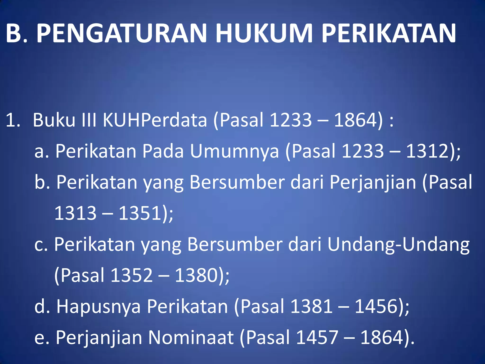 Hukum perikatan powerpoint1 | PPTX