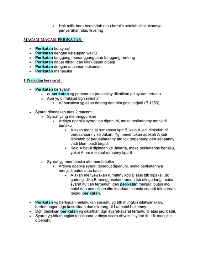 Hukum Perikatan | PDF