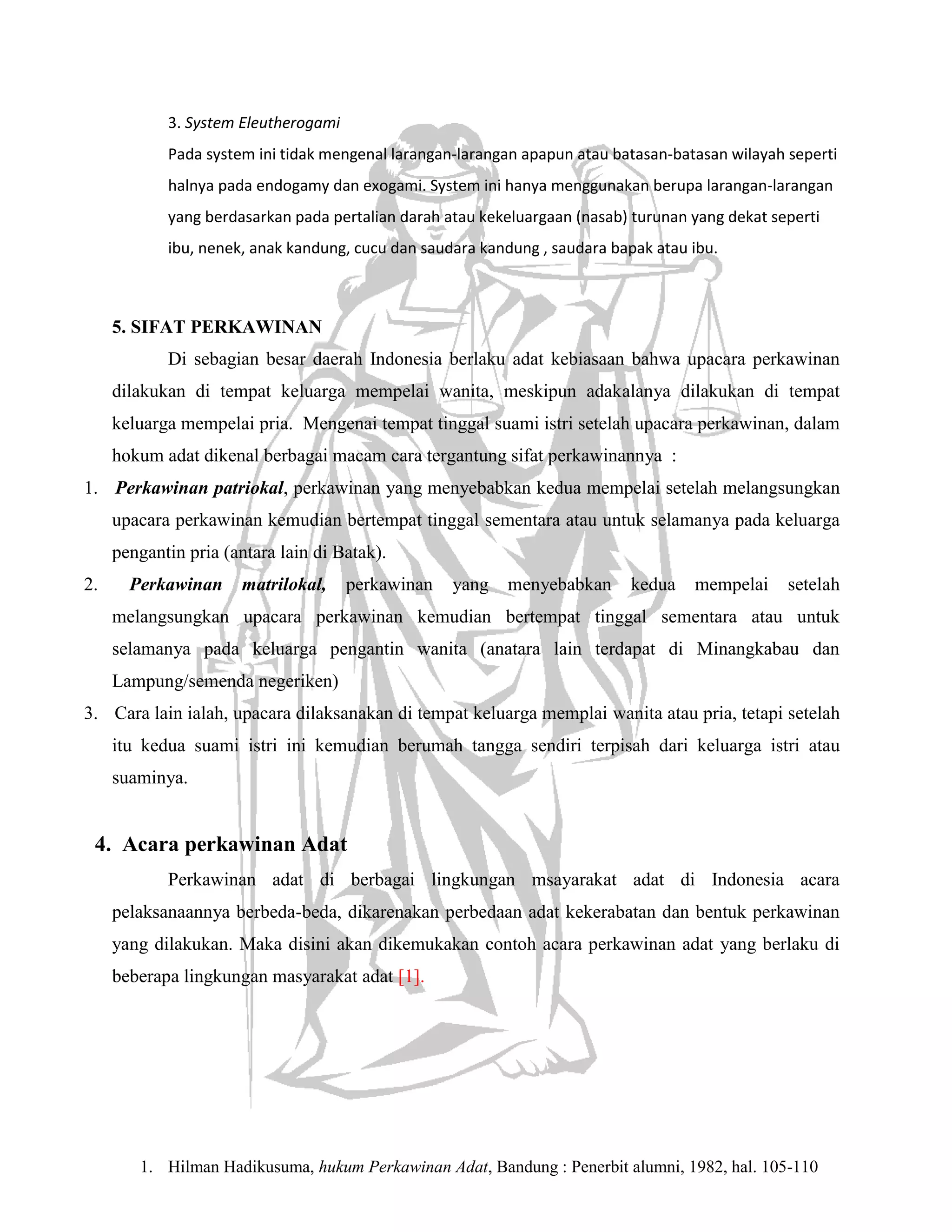 Hukum perkawinan adat | DOCX