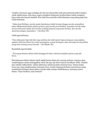 Hukum rokok dalam islam adalah haram atau makruh | DOCX