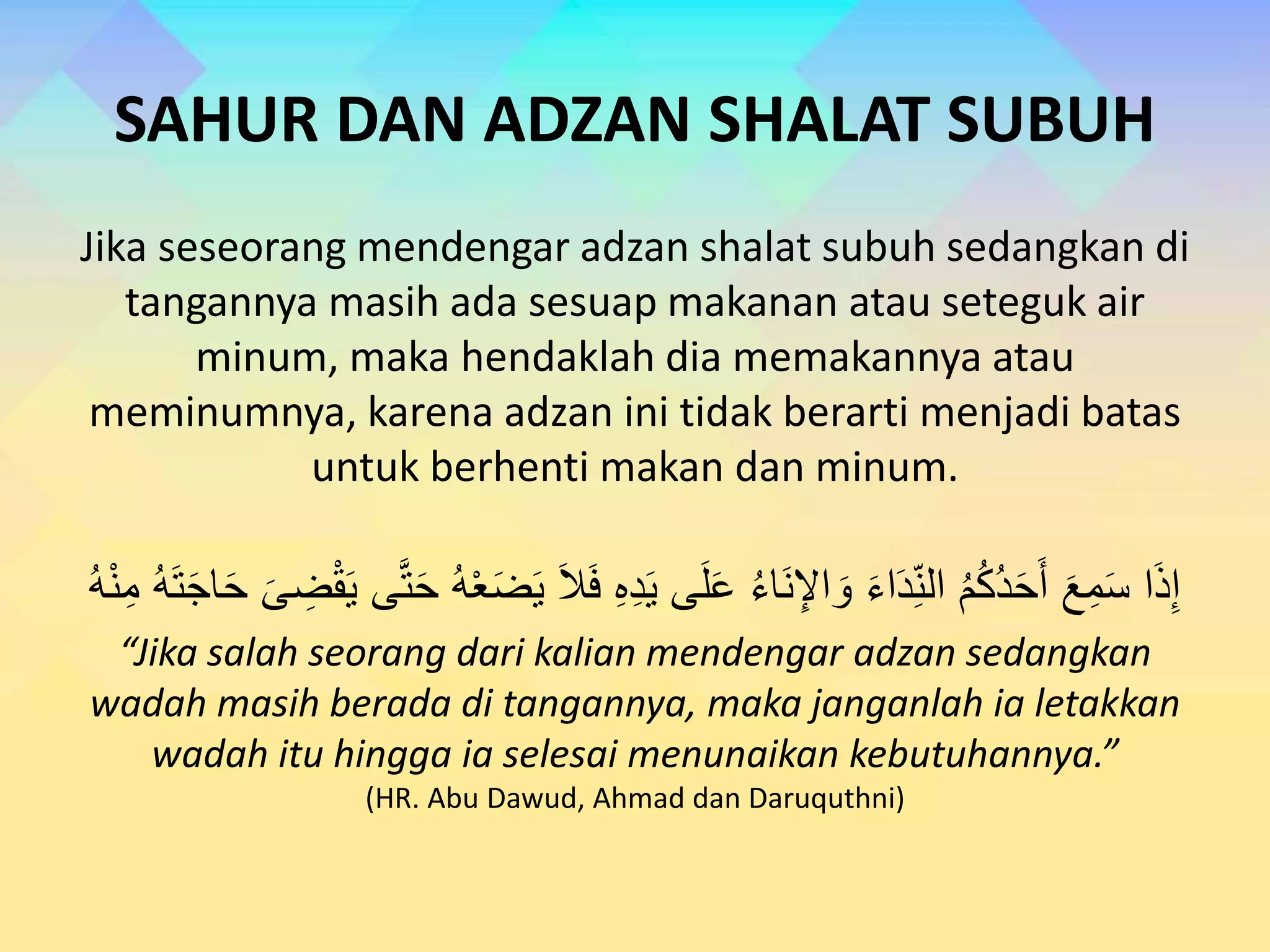 Hukum Seputar Shaum Ramadhan | PPT