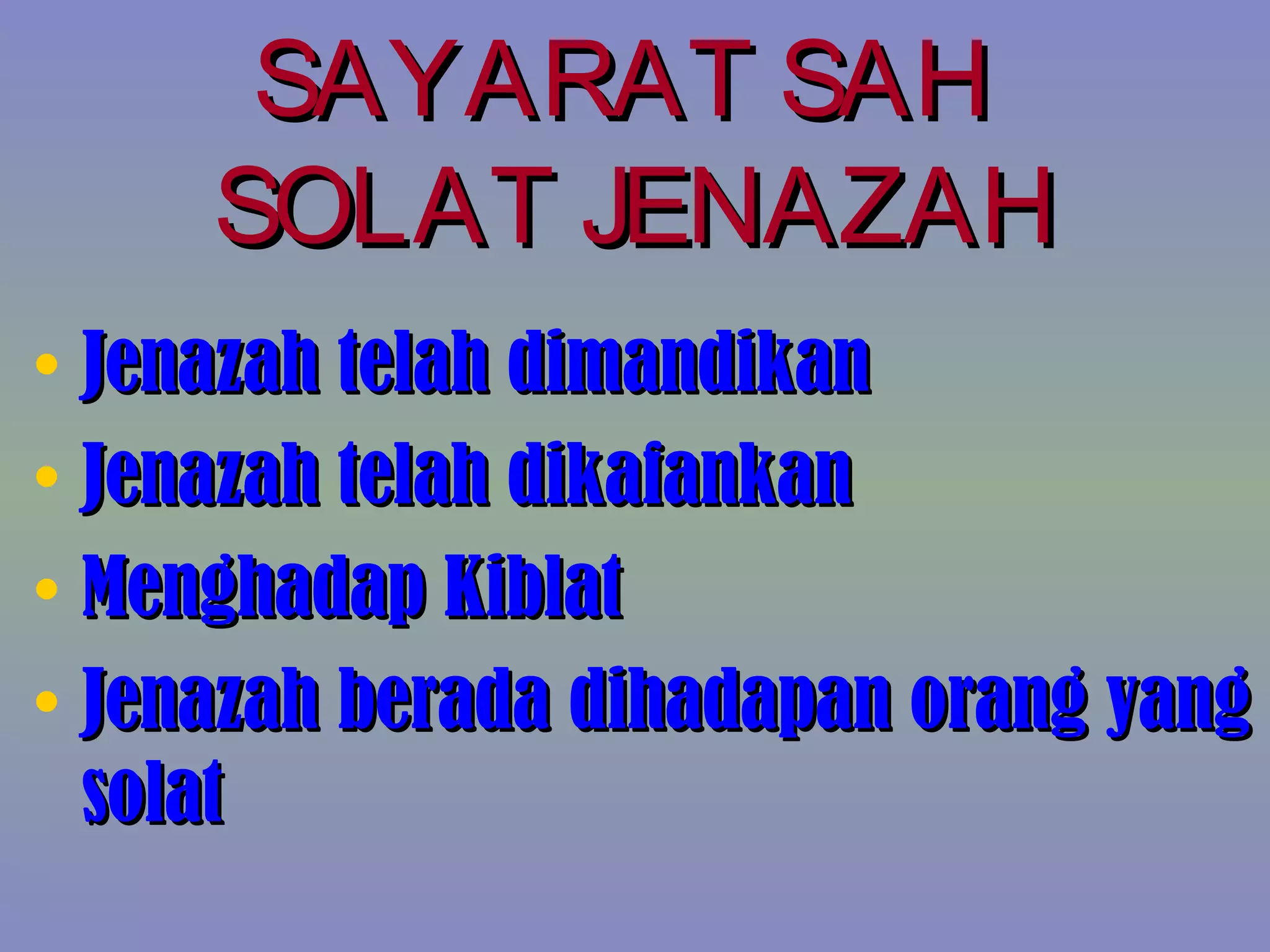 Hukum solat jenazah | PPT