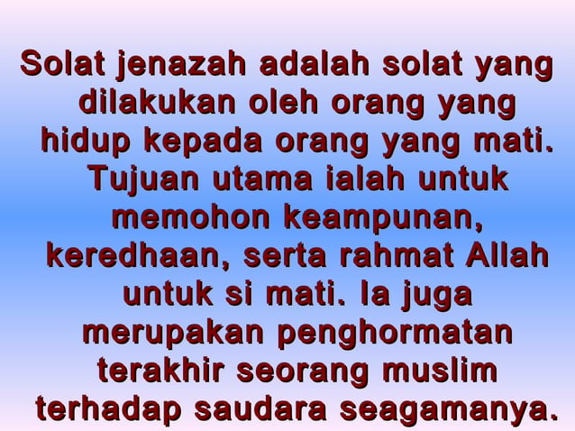Hukum solat jenazah | PPT