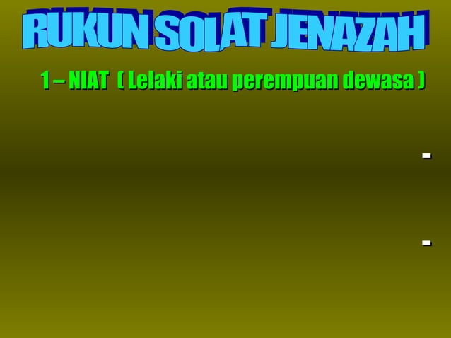 Hukum solat jenazah | PPT