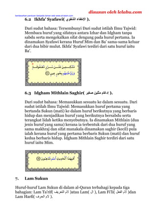 Hukum tajwid tanda baca | PDF