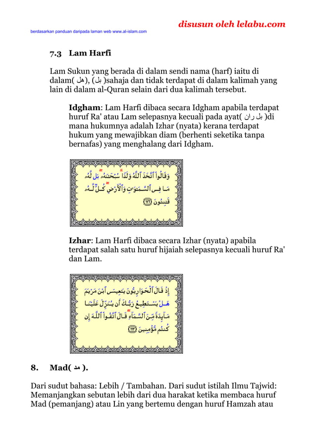 Hukum tajwid tanda baca | PDF