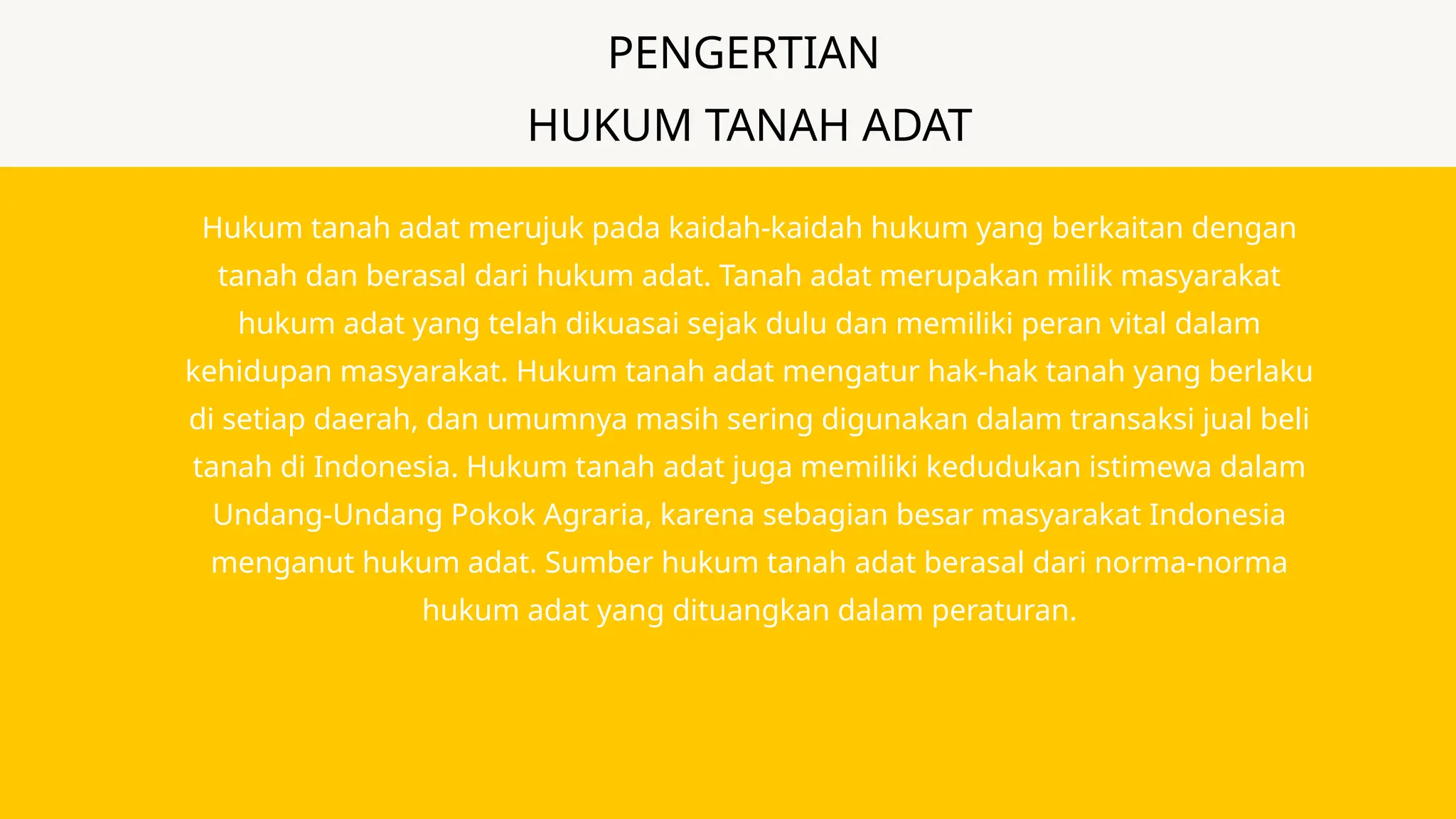 Hukum tanah adat hukum tanah adat di Indonesia.pptx
